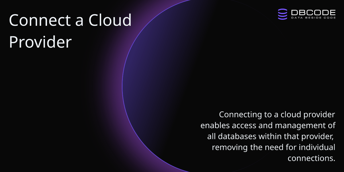 Connect a Cloud Provider | DBCode